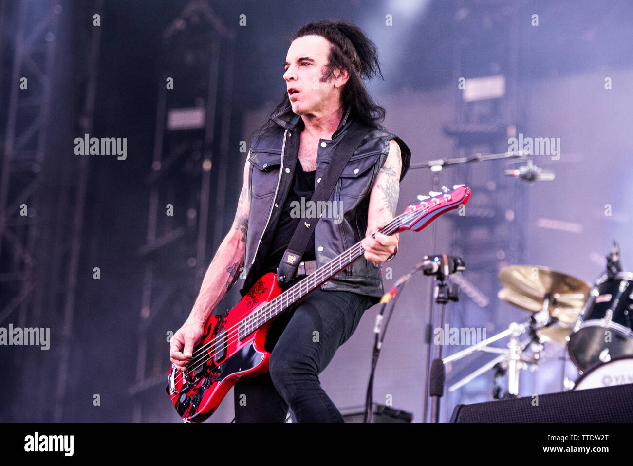 Simon Gallup, bassist of the English post-punk band The Cure ...