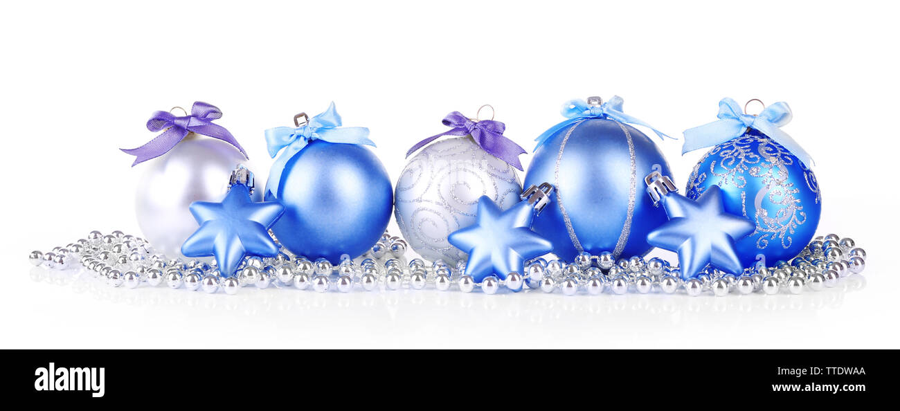 Christmas balls color line Cut Out Stock Images & Pictures - Alamy