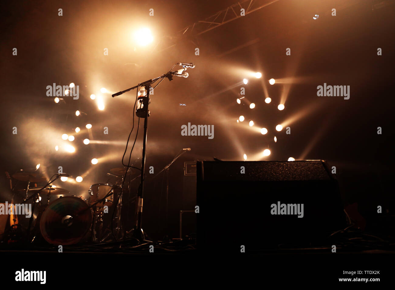 Prepared concert stage Stock Photo - Alamy