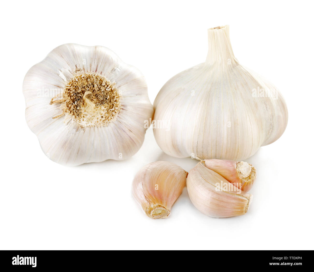 Garlic isolated on white Stock Photo - Alamy