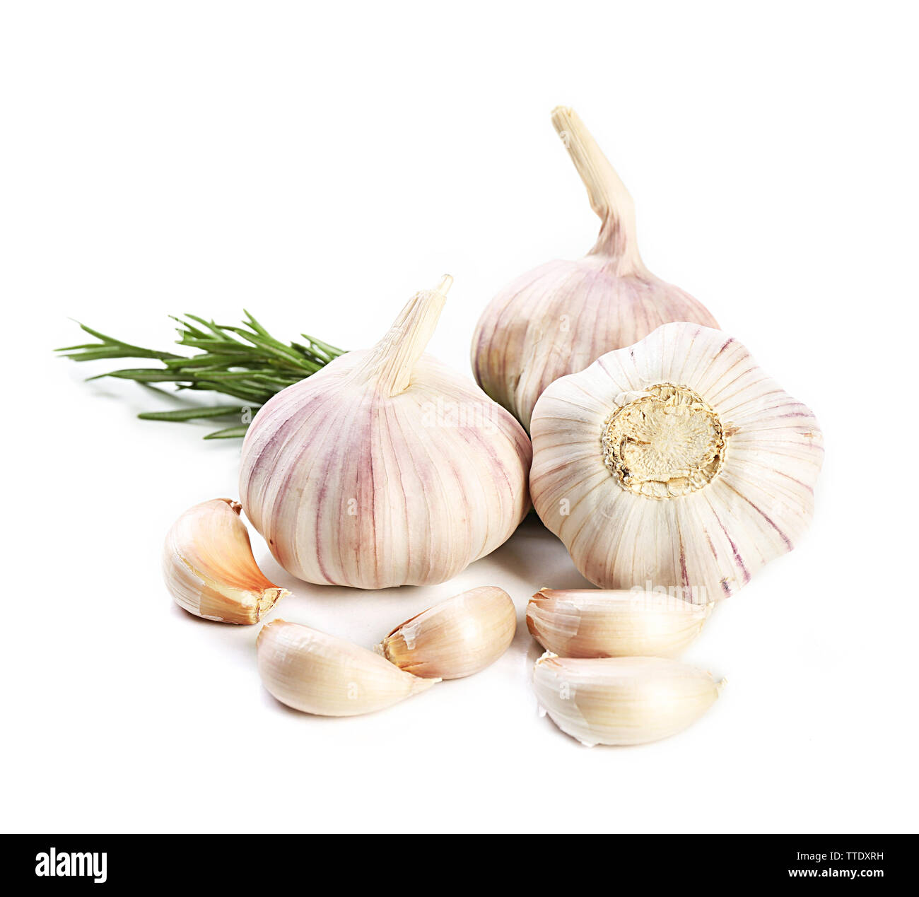 Garlic isolated on white Stock Photo - Alamy