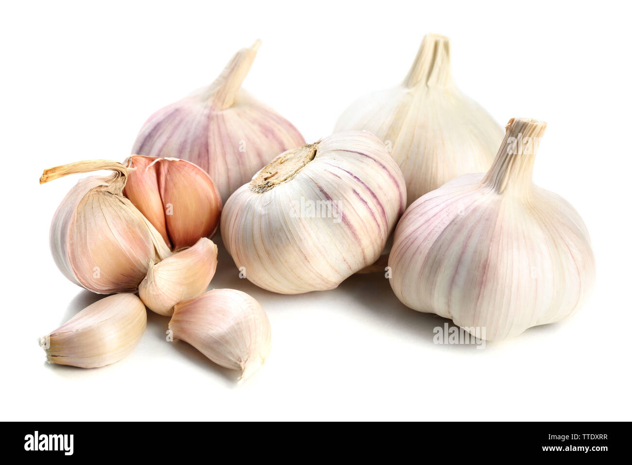 Garlic isolated on white Stock Photo - Alamy