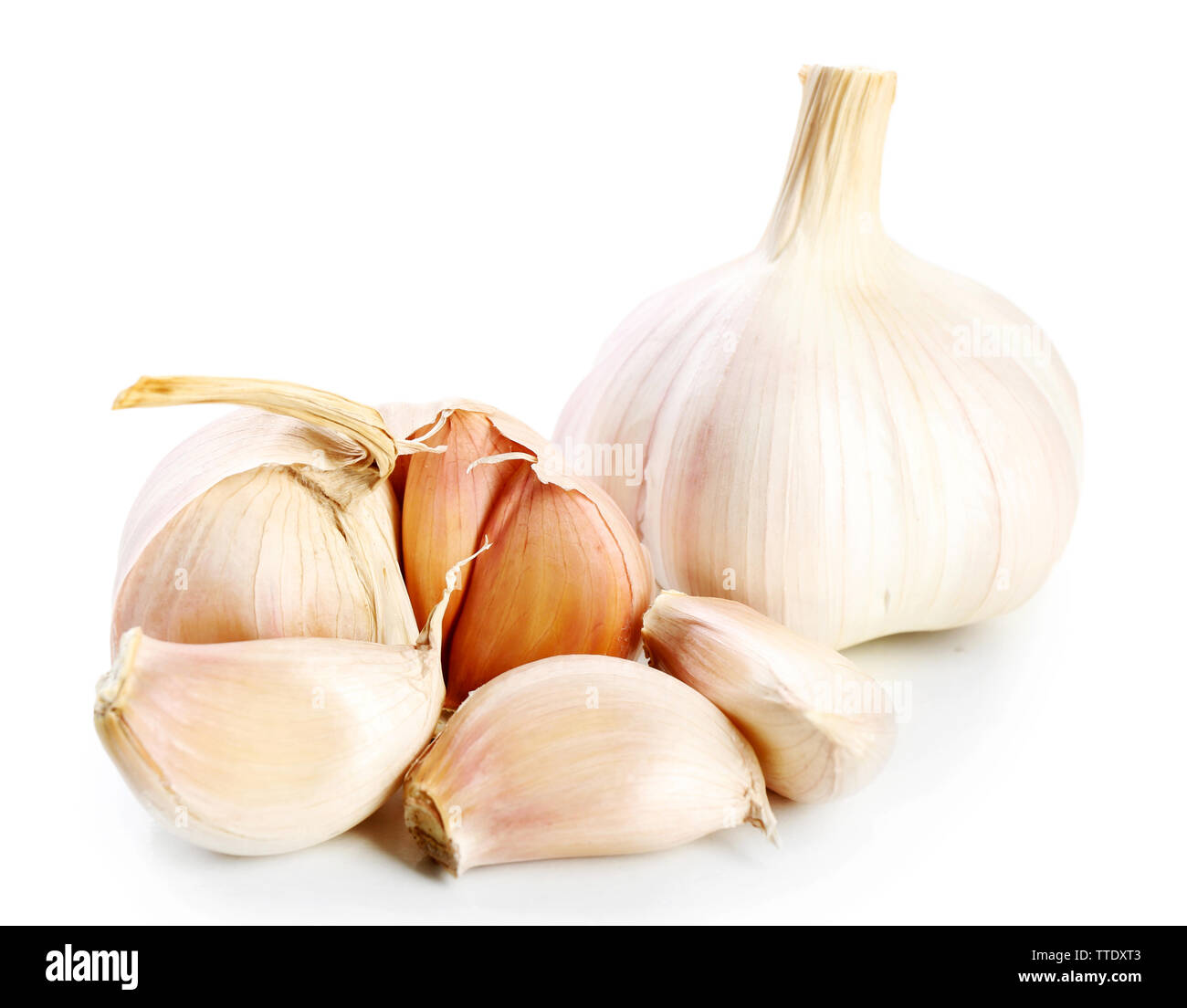 Garlic isolated on white Stock Photo - Alamy