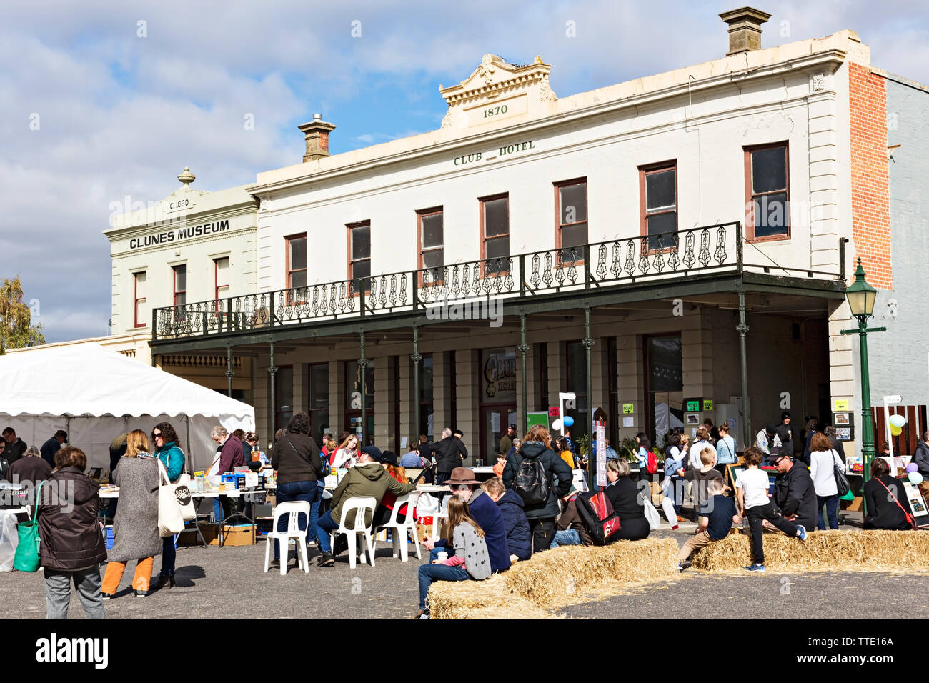 Clunes Booktown festival in the 1850`s gold mining town of Clunes in ...