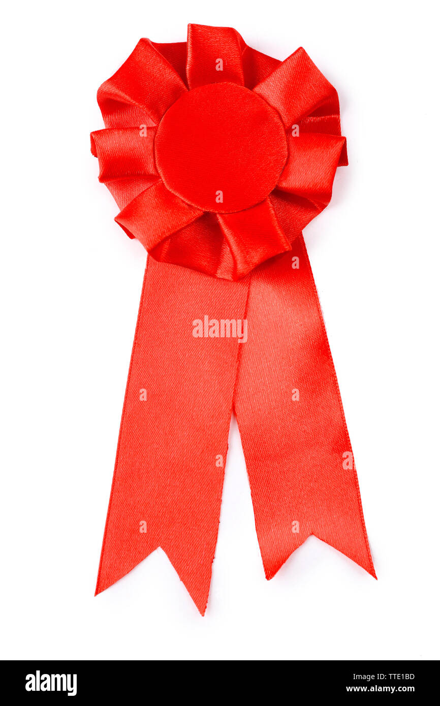 Award ribbon isolated on white background Stock Photo - Alamy