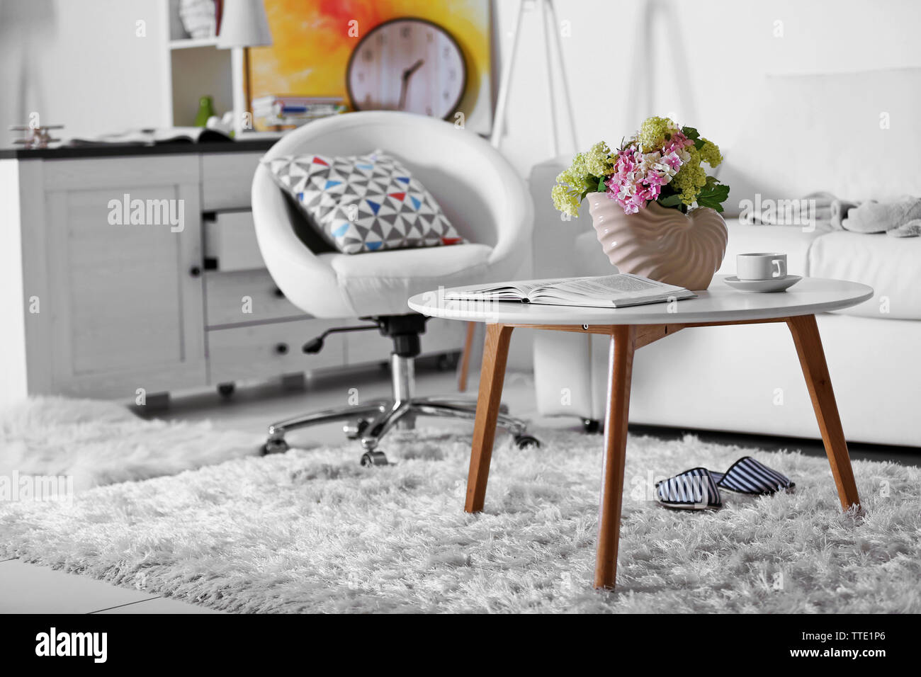 Fragment of interior in living room Stock Photo - Alamy