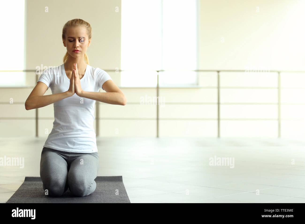 Young woman do yoga - meditation Stock Photo - Alamy