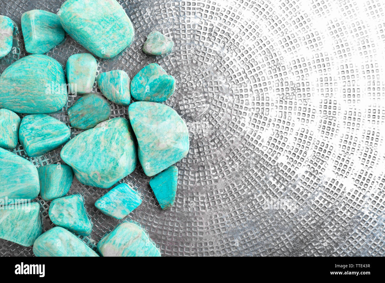 Turquoise glass stones hi-res stock photography and images - Alamy