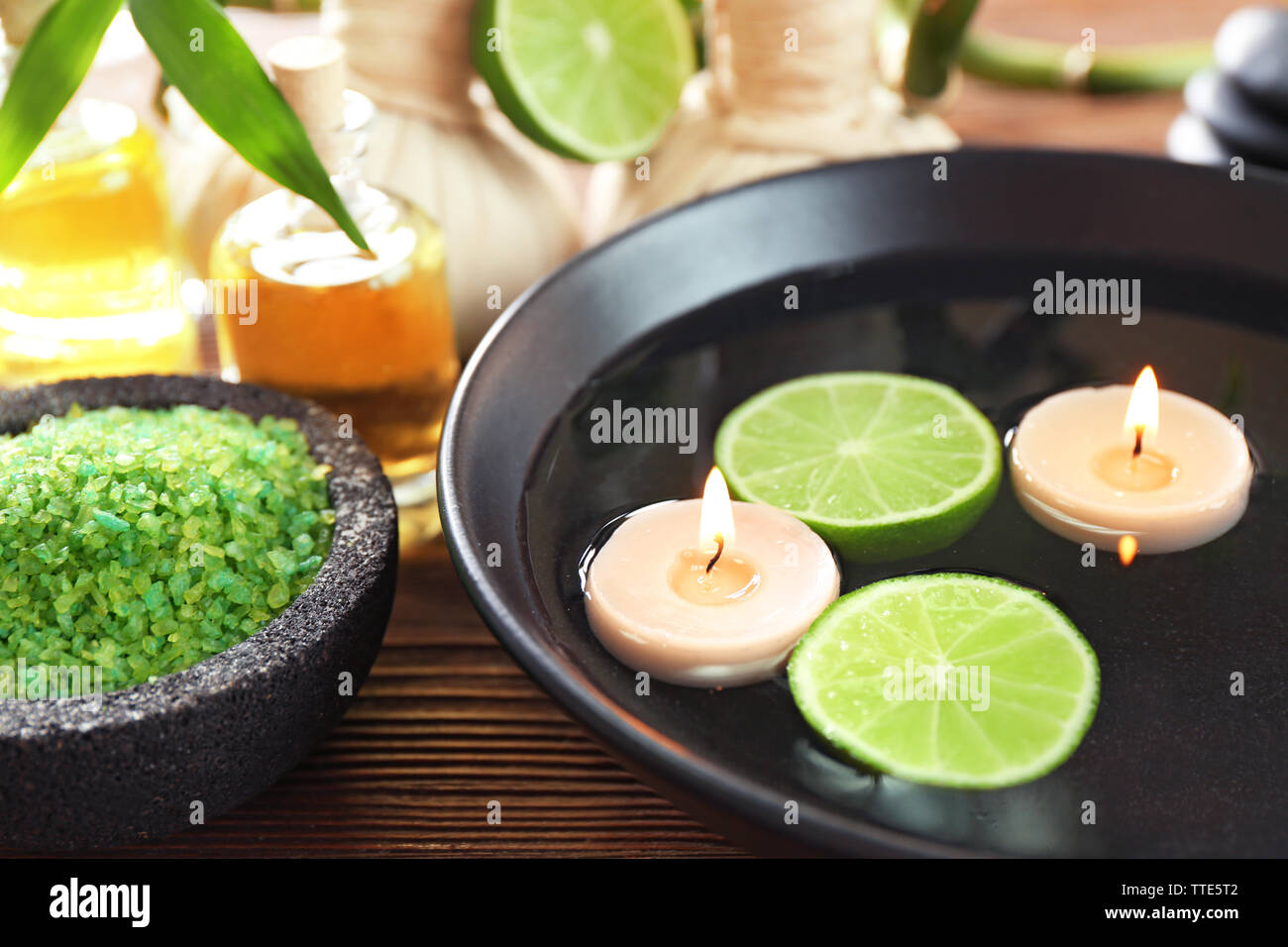 Spa set closeup Stock Photo - Alamy