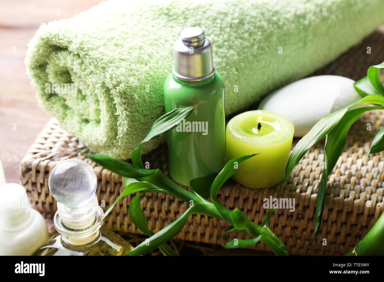 Spa set closeup Stock Photo - Alamy