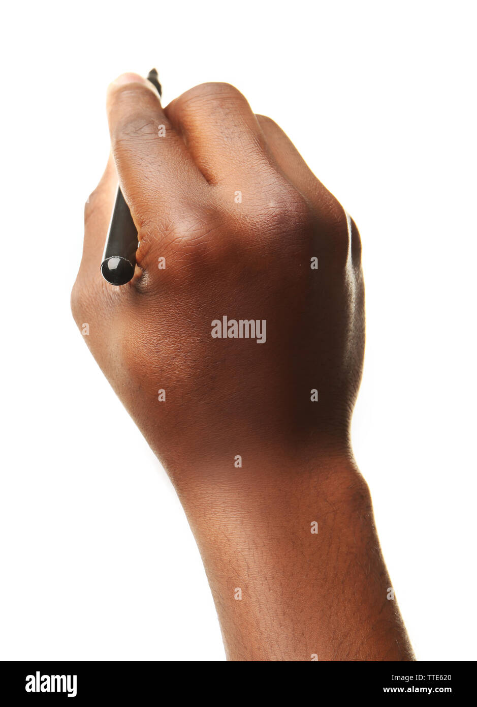 Male hand isolated on white Stock Photo - Alamy