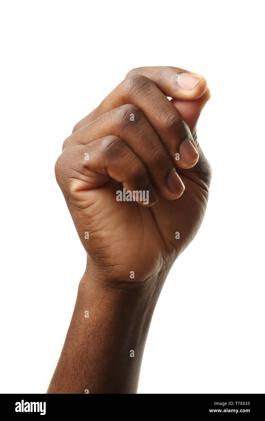 Male hand isolated on white Stock Photo - Alamy