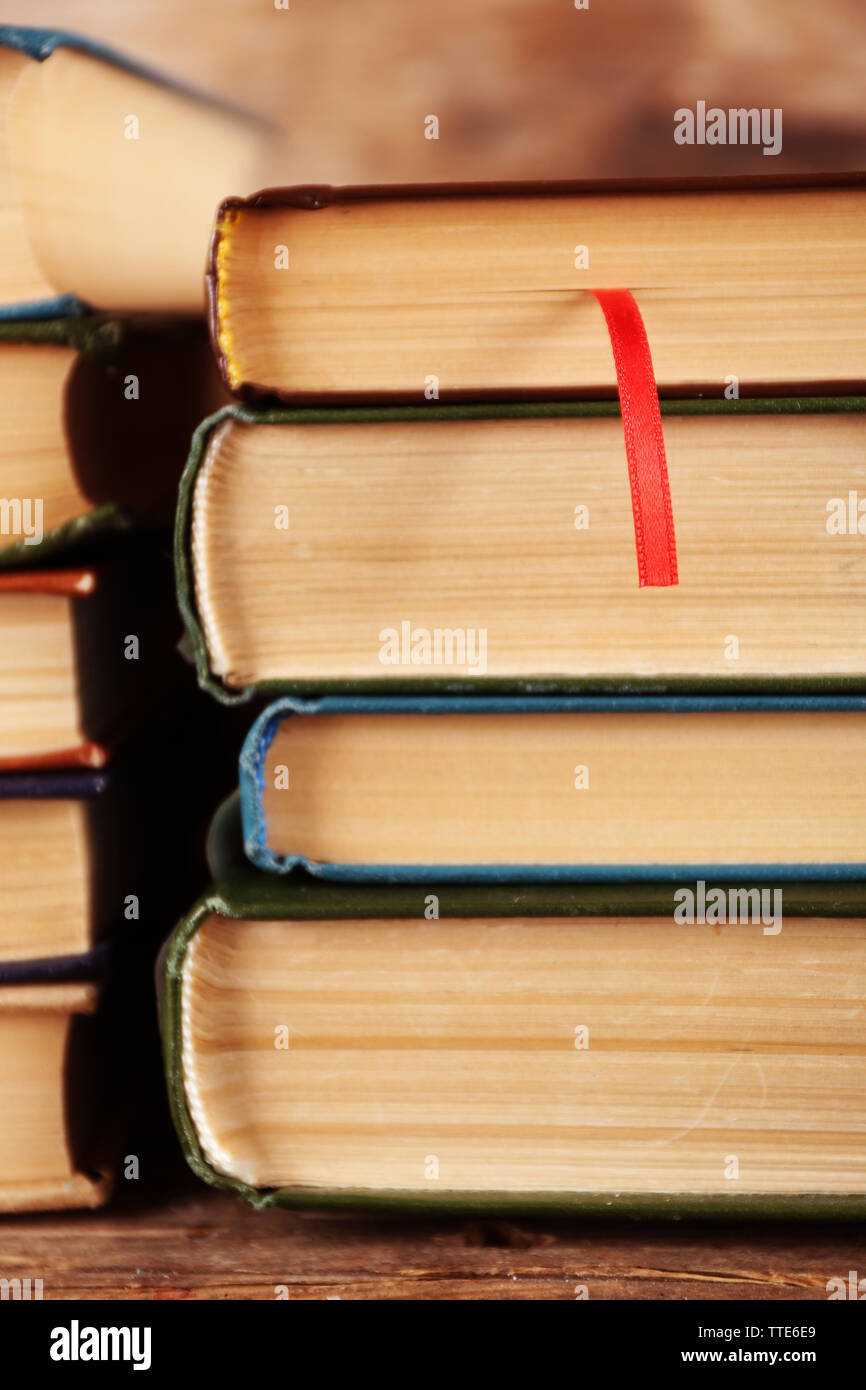 Pile of books, close-up Stock Photo - Alamy