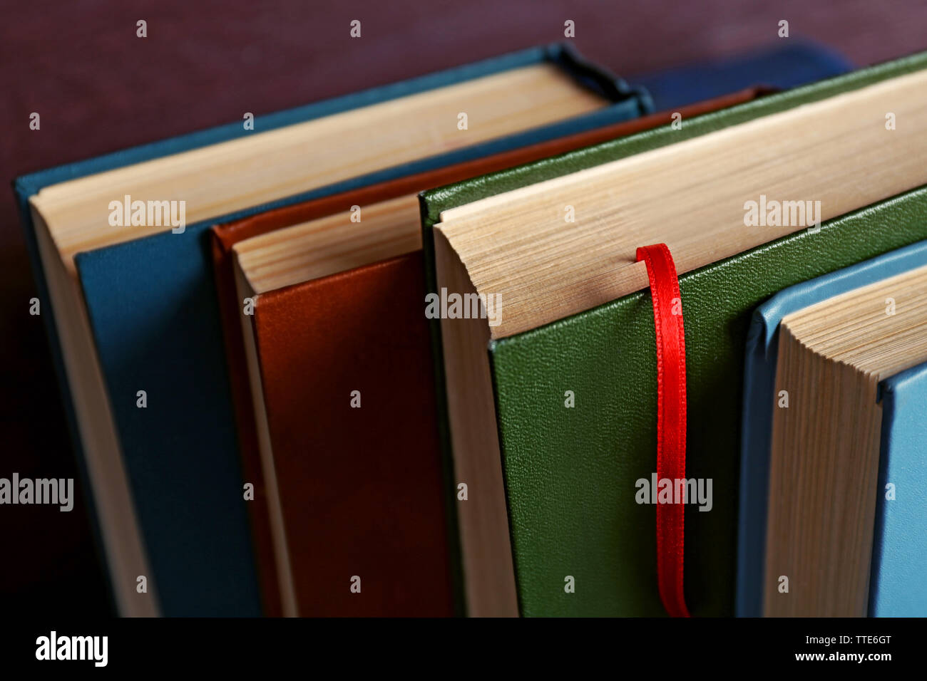 Pile of books, close-up Stock Photo - Alamy