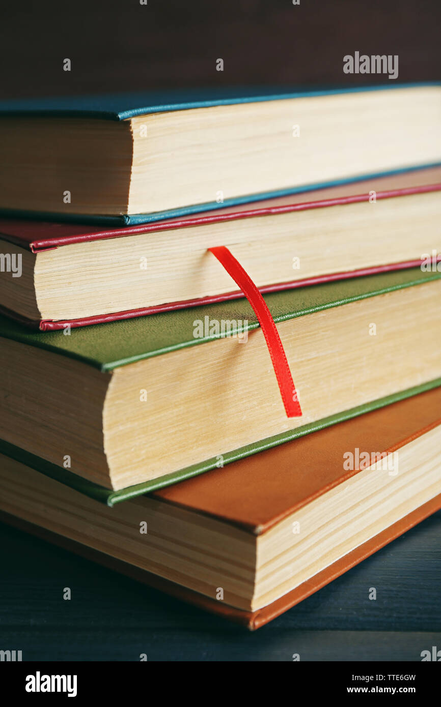 Pile of books, close-up Stock Photo - Alamy