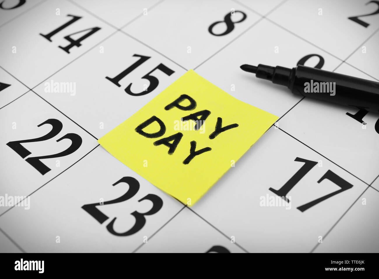 Payday concept calendar hi-res stock photography and images - Alamy