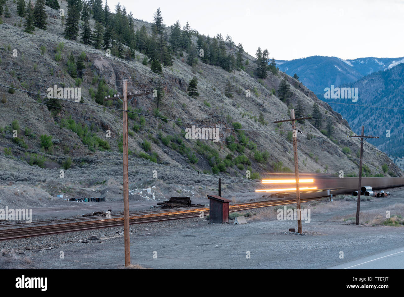 Blurred movement of a speeding locomotive Stock Photo - Alamy