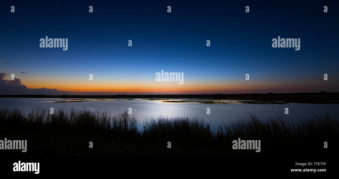 A beautiful evening in the Florida Everglades. This was photographed at ...