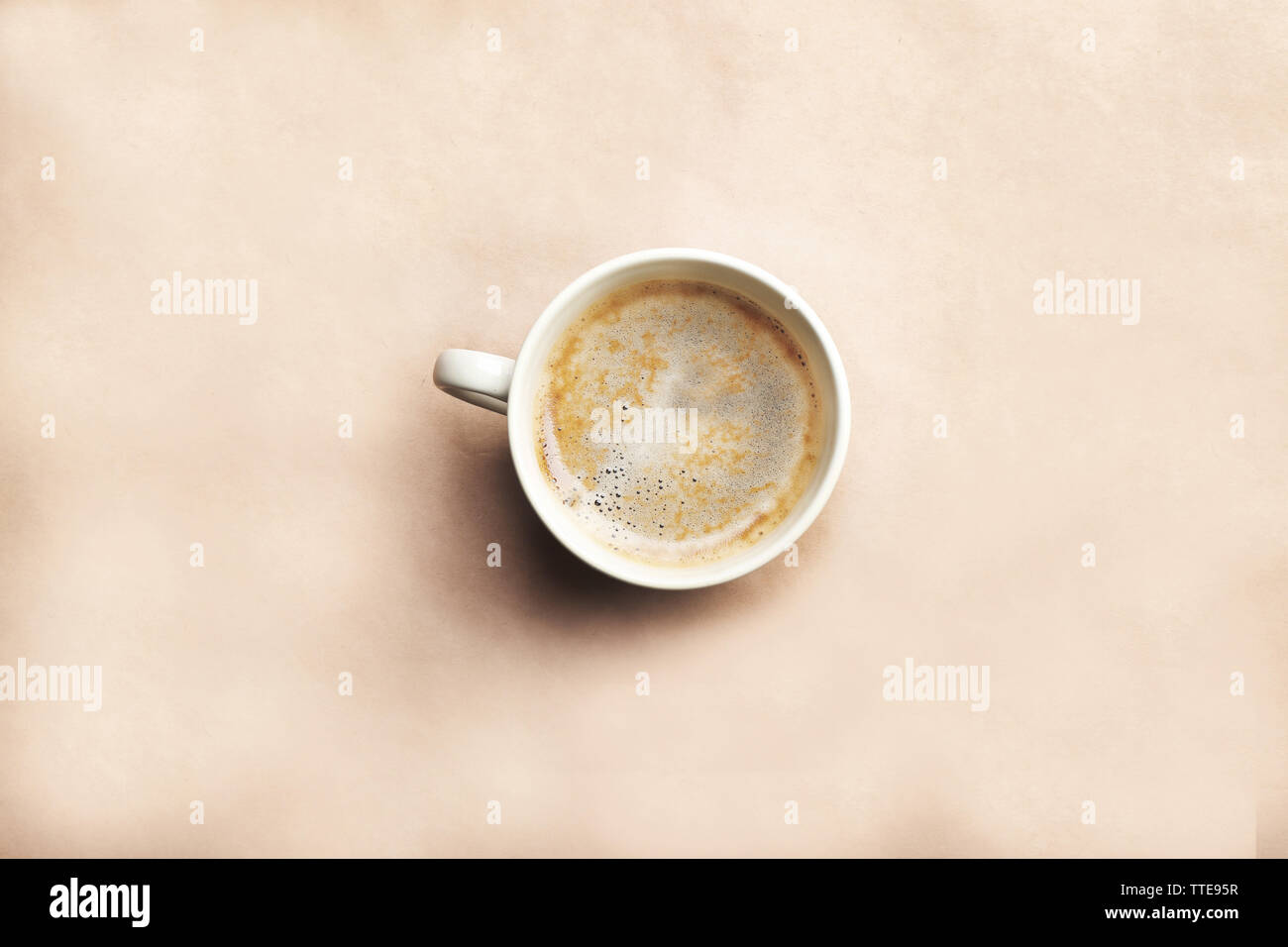 Cup of coffee, top view Stock Photo - Alamy