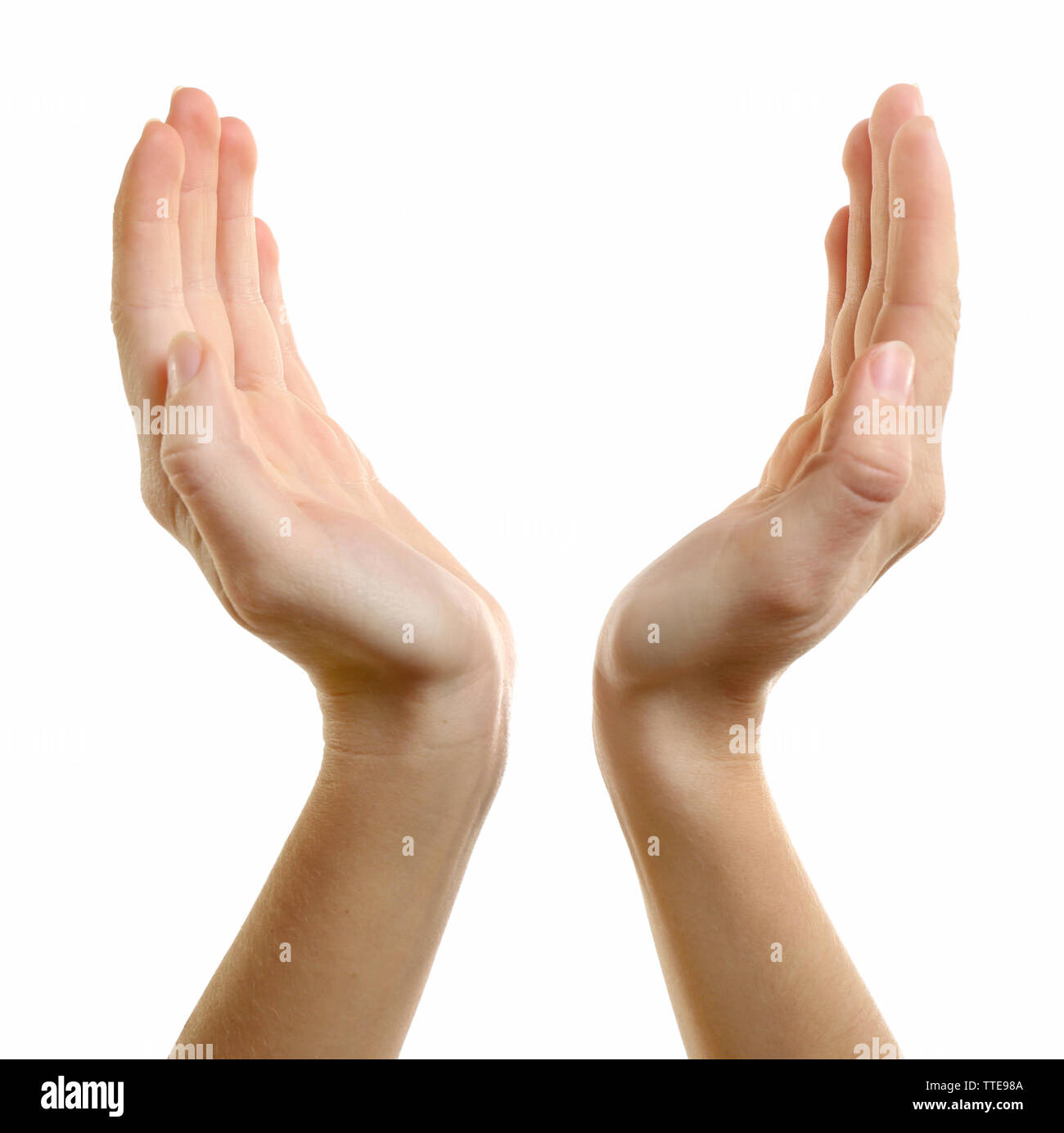 Two hands, isolated on white Stock Photo - Alamy