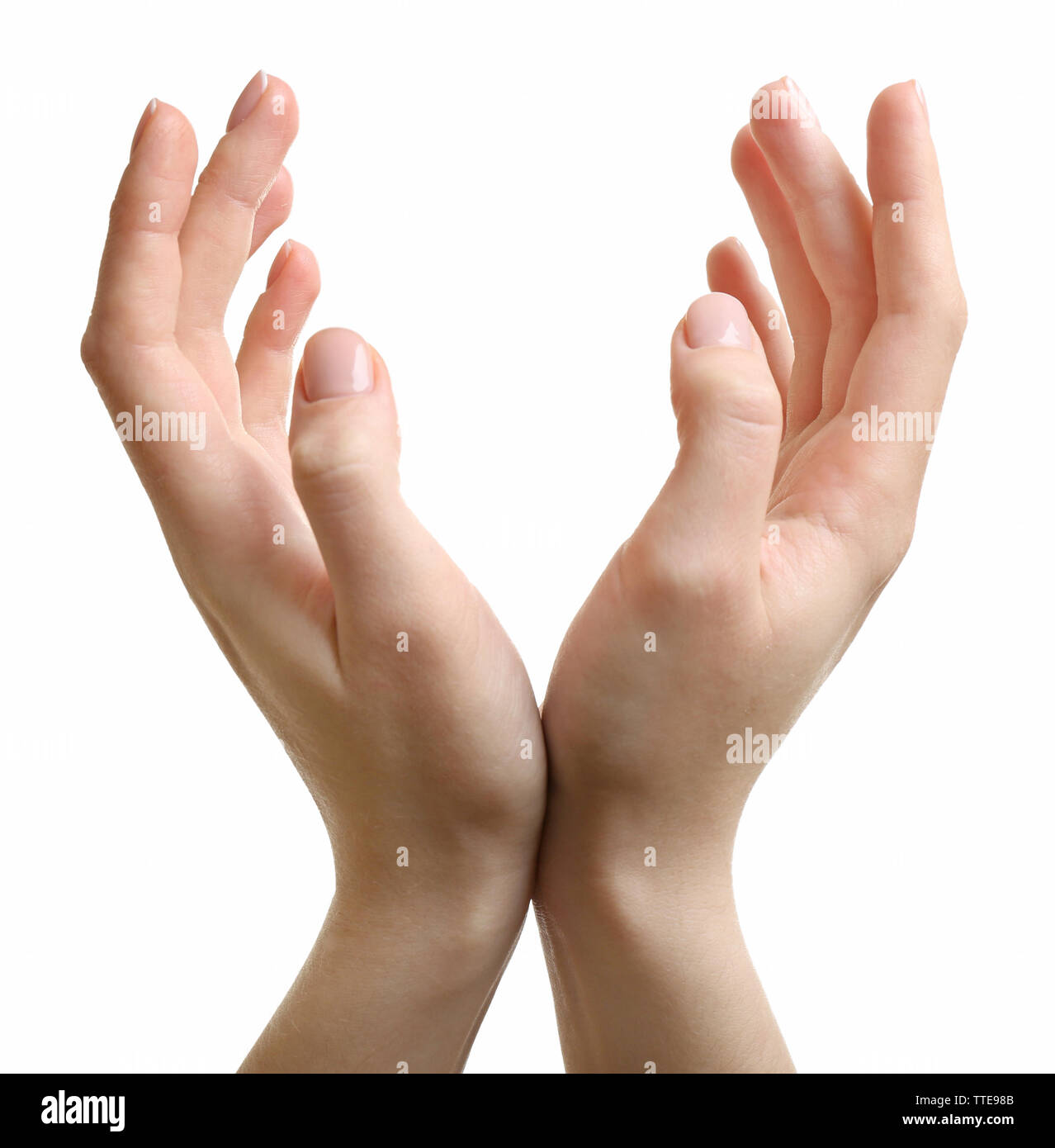 Two hands, isolated on white Stock Photo - Alamy