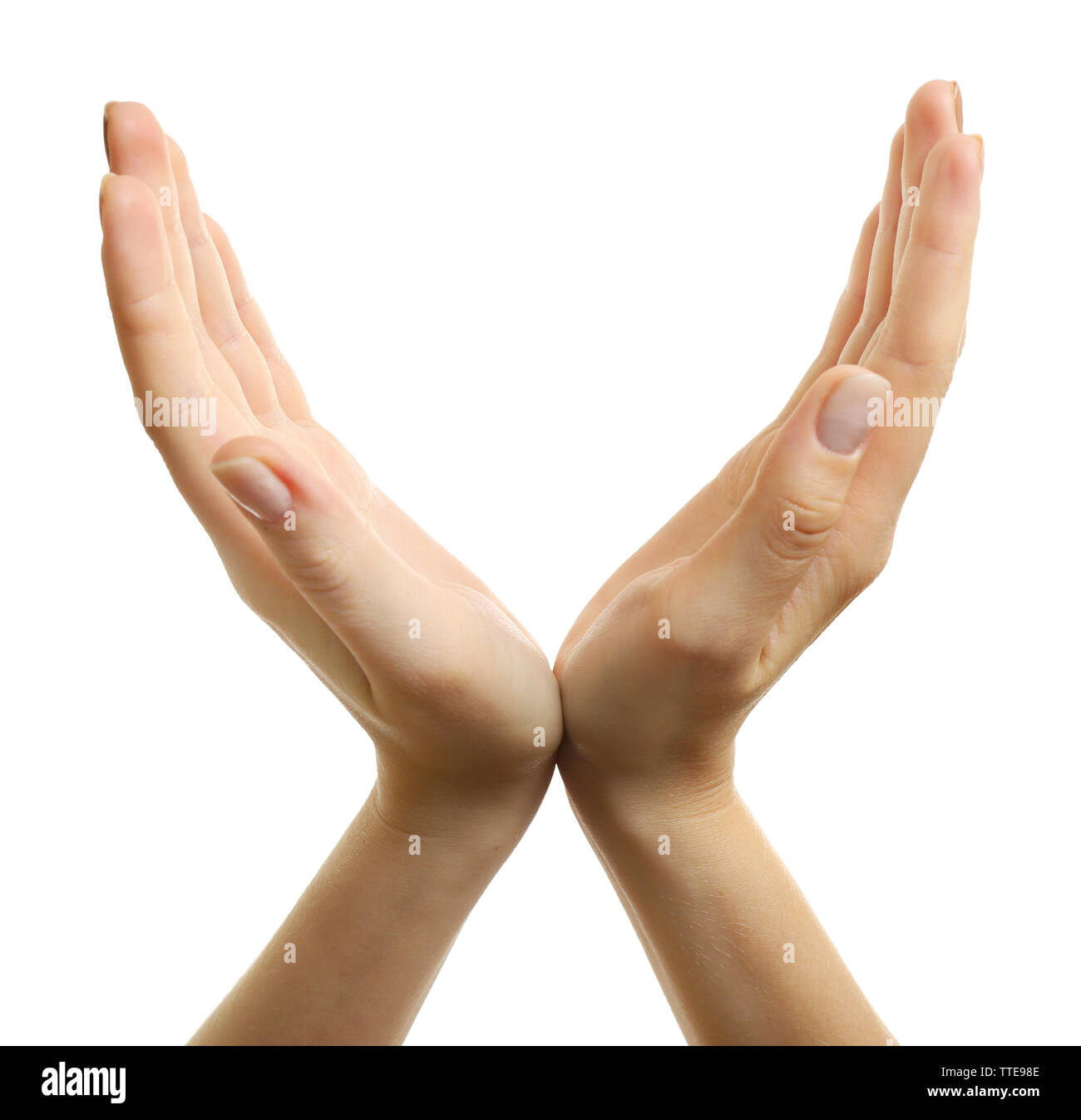 Two hands, isolated on white Stock Photo - Alamy