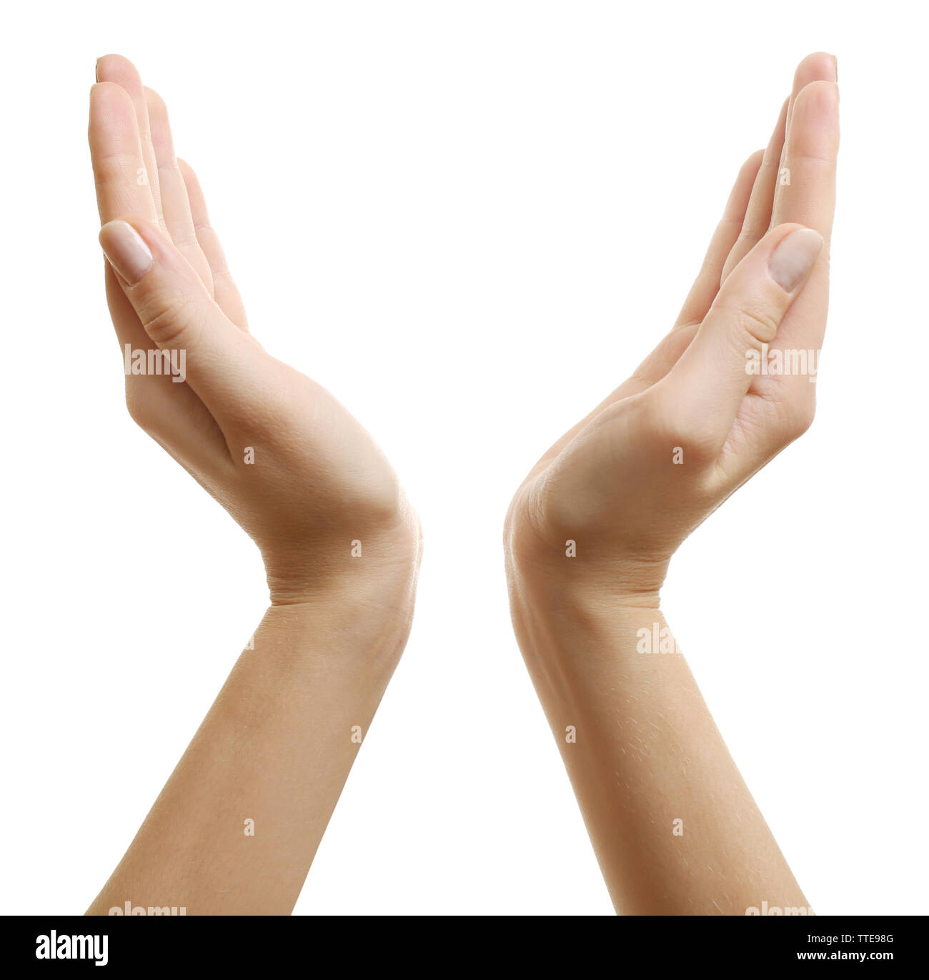 Two hands, isolated on white Stock Photo - Alamy