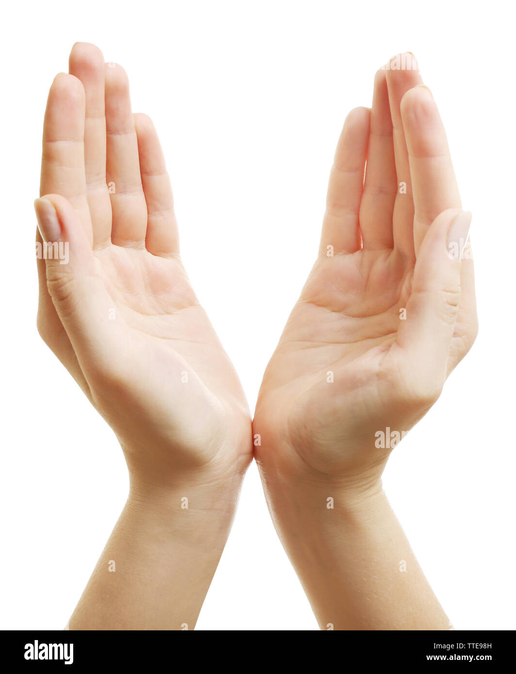 Two hands, isolated on white Stock Photo - Alamy