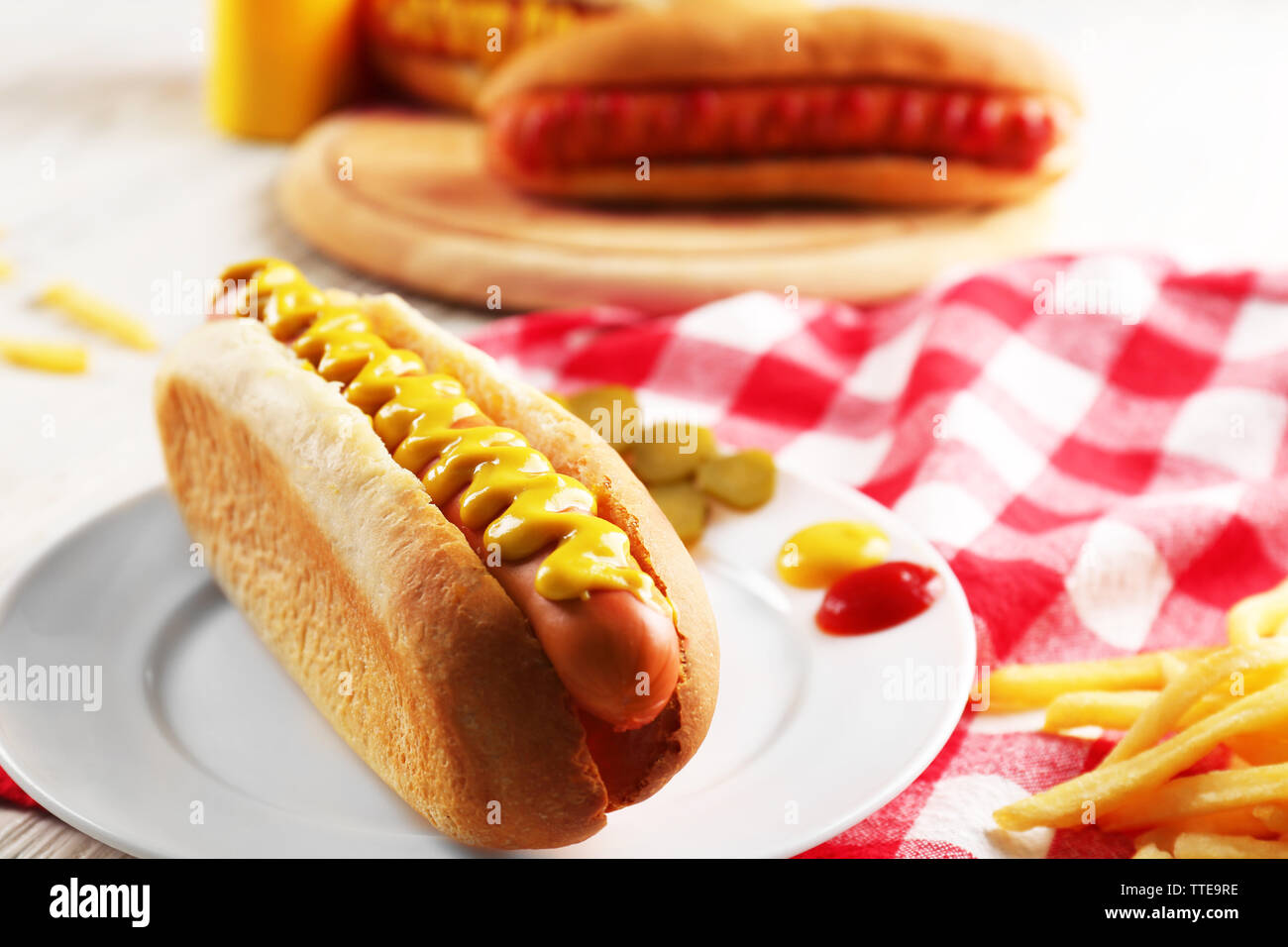 Hot god on plate closeup Stock Photo - Alamy