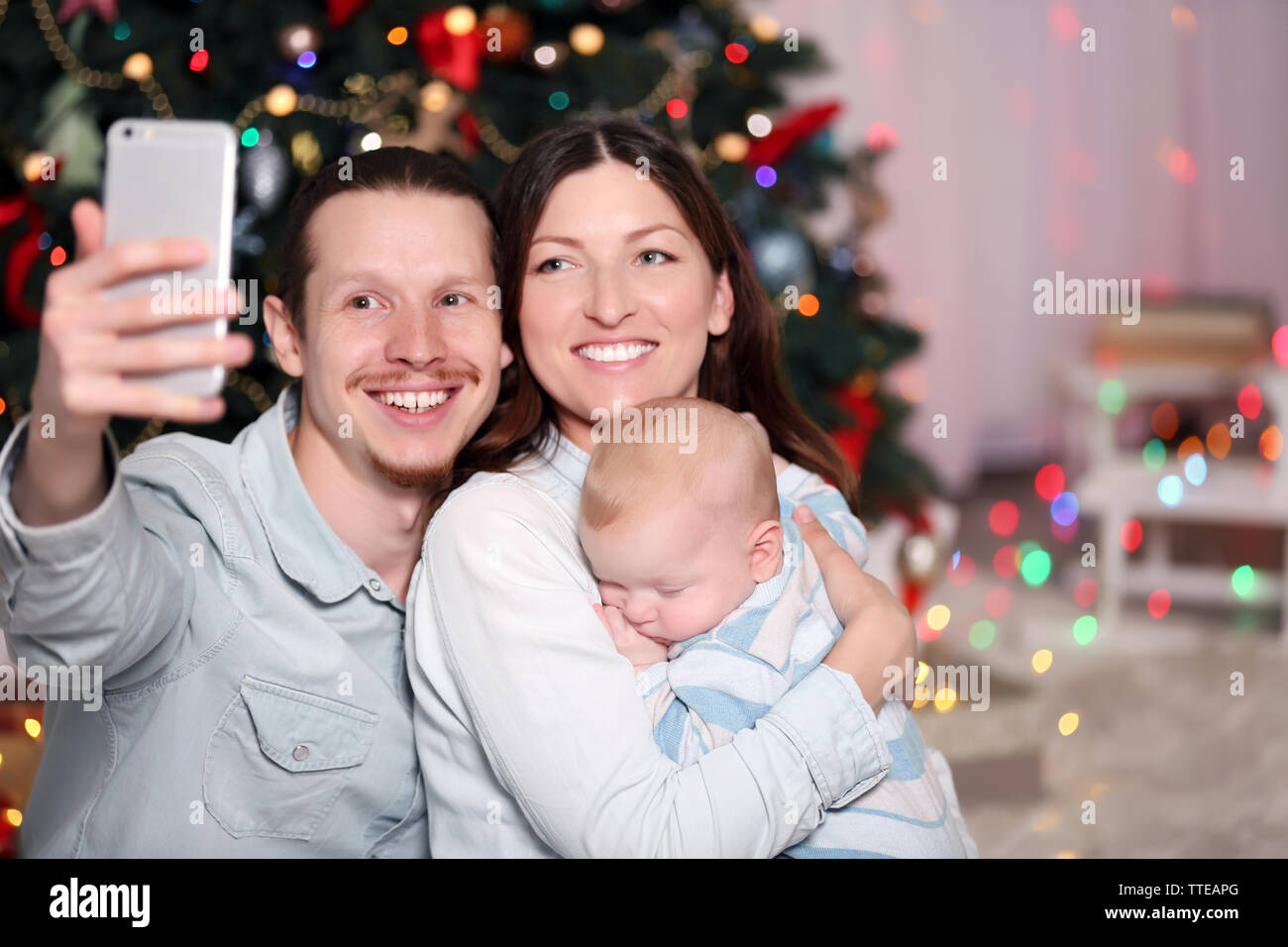 Funny christmas selfie tree hi-res stock photography and images - Alamy
