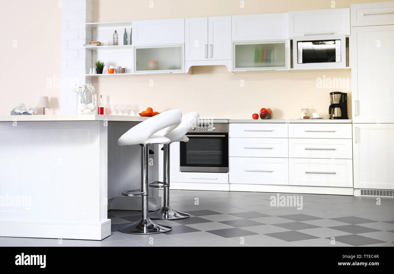 New modern kitchen interior Stock Photo - Alamy