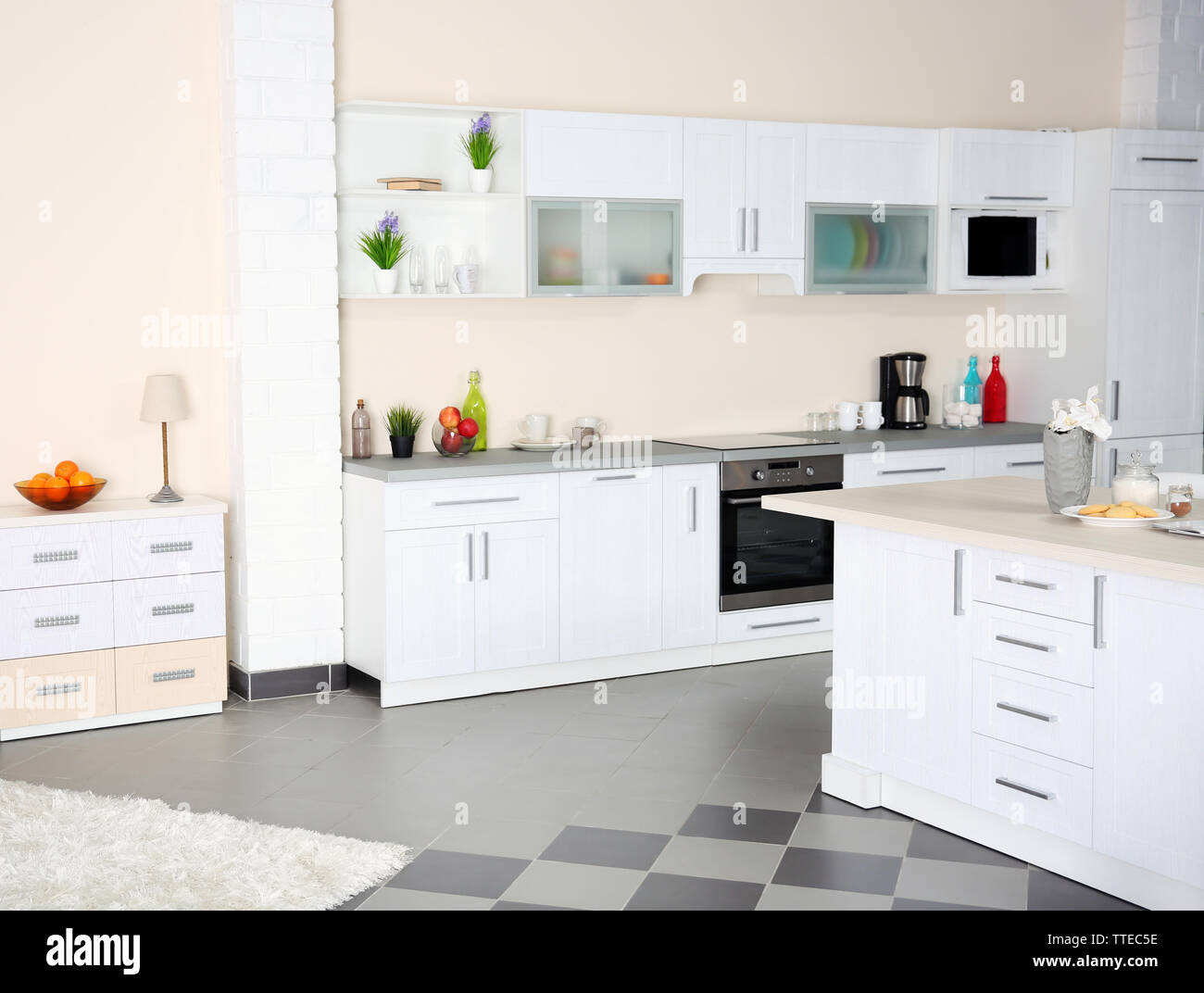New modern kitchen interior Stock Photo - Alamy