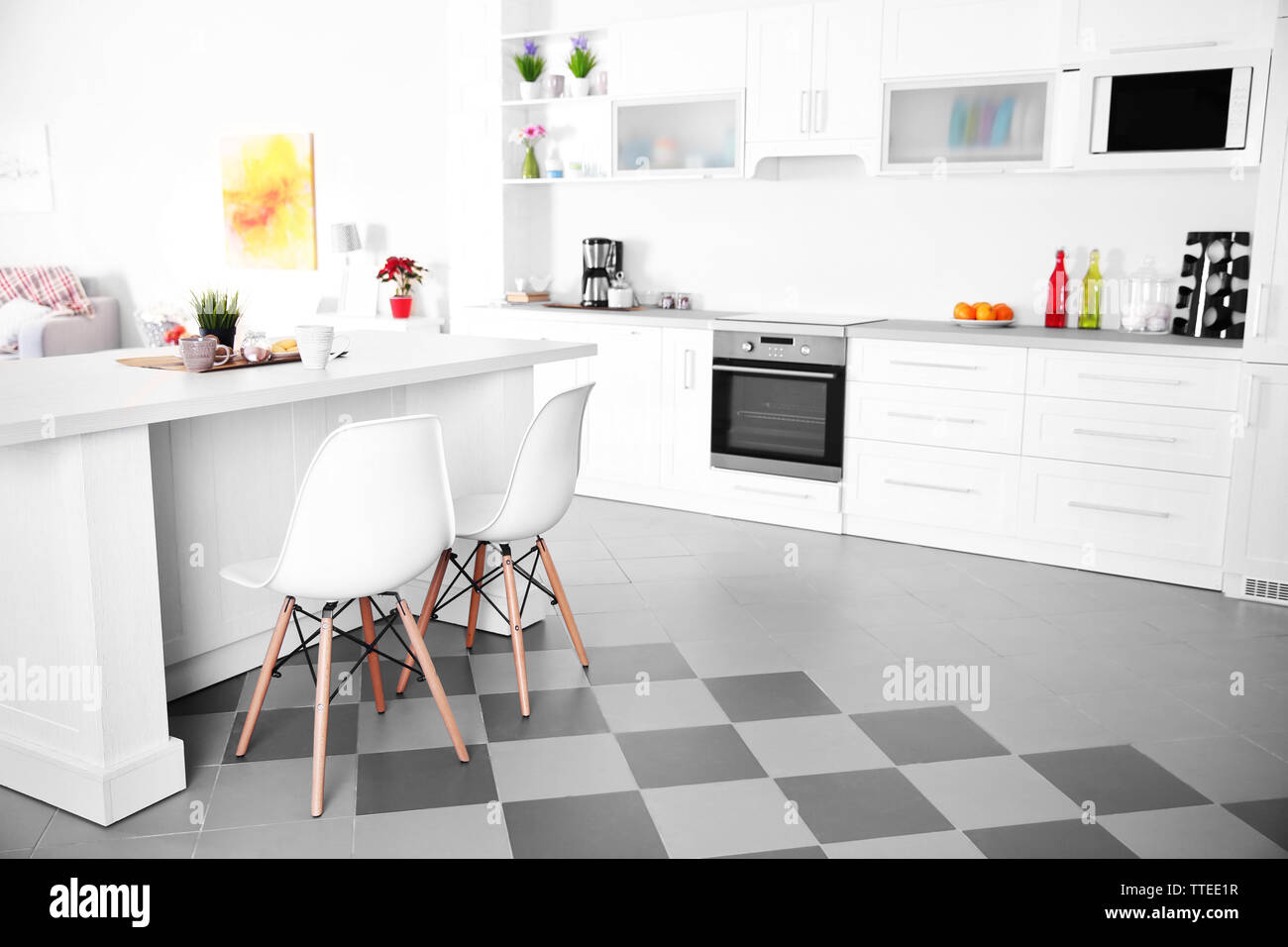 New modern kitchen interior Stock Photo - Alamy