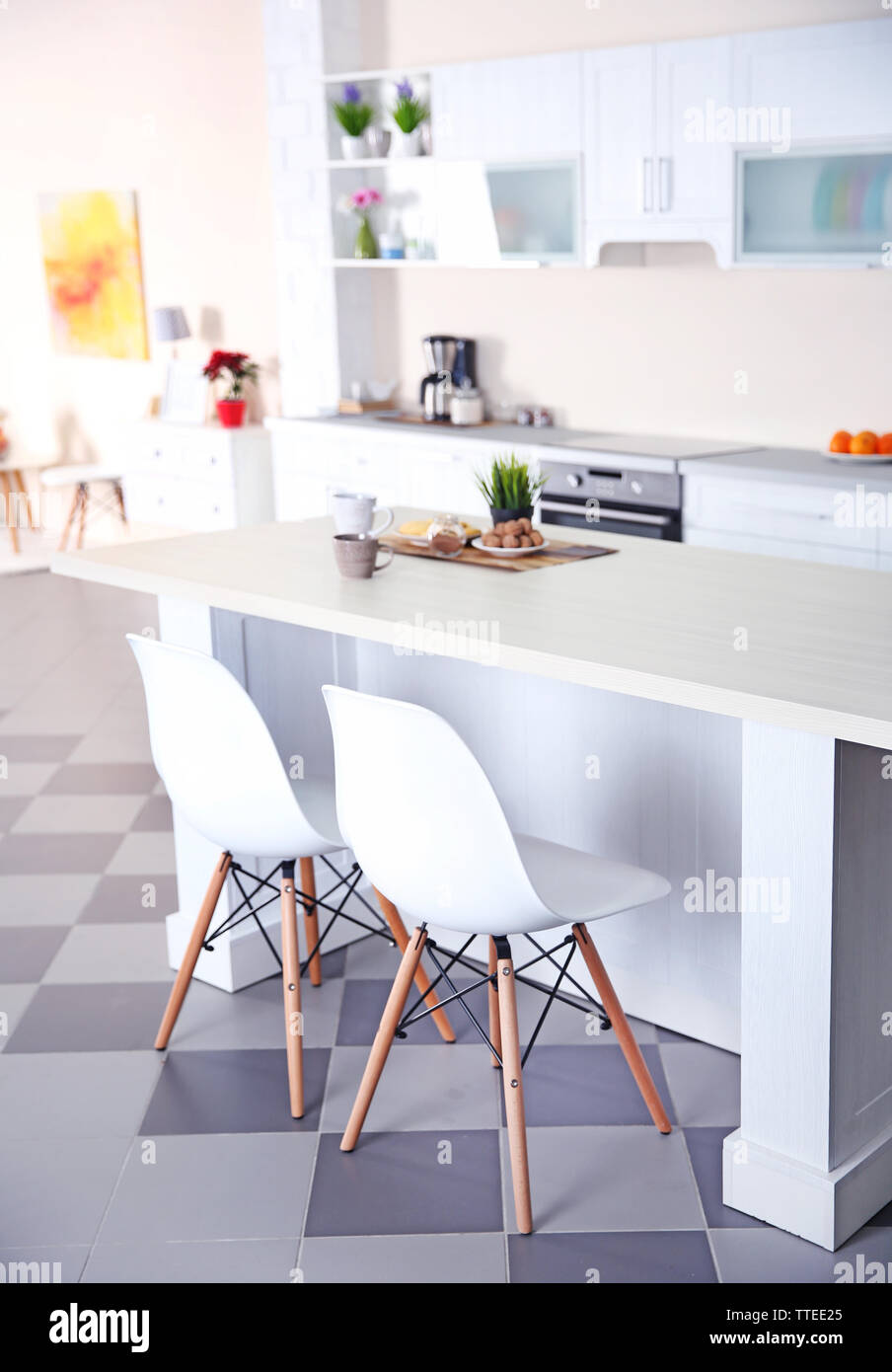 New modern kitchen interior Stock Photo - Alamy