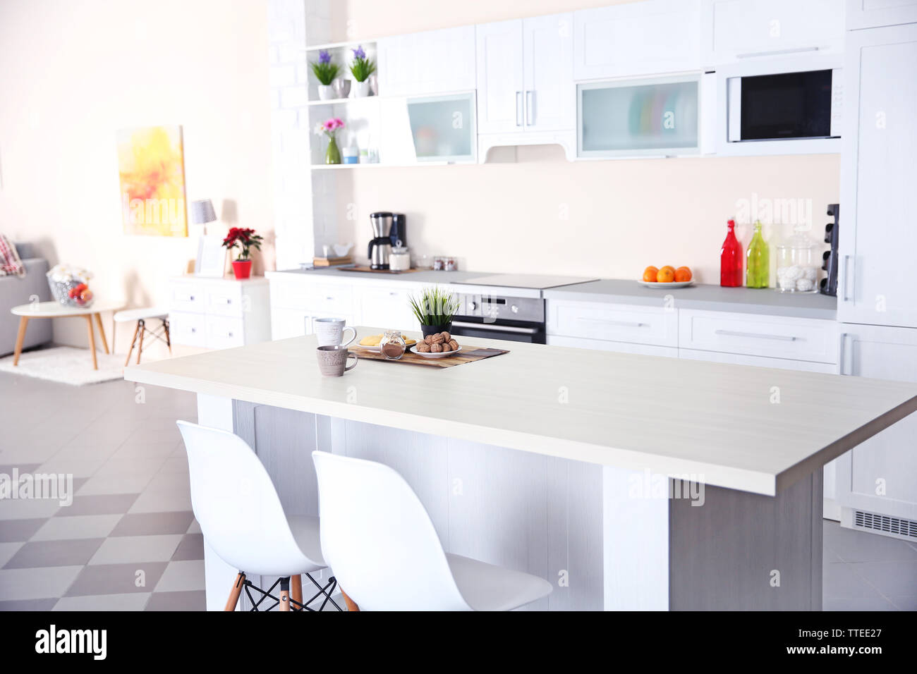 New modern kitchen interior Stock Photo - Alamy