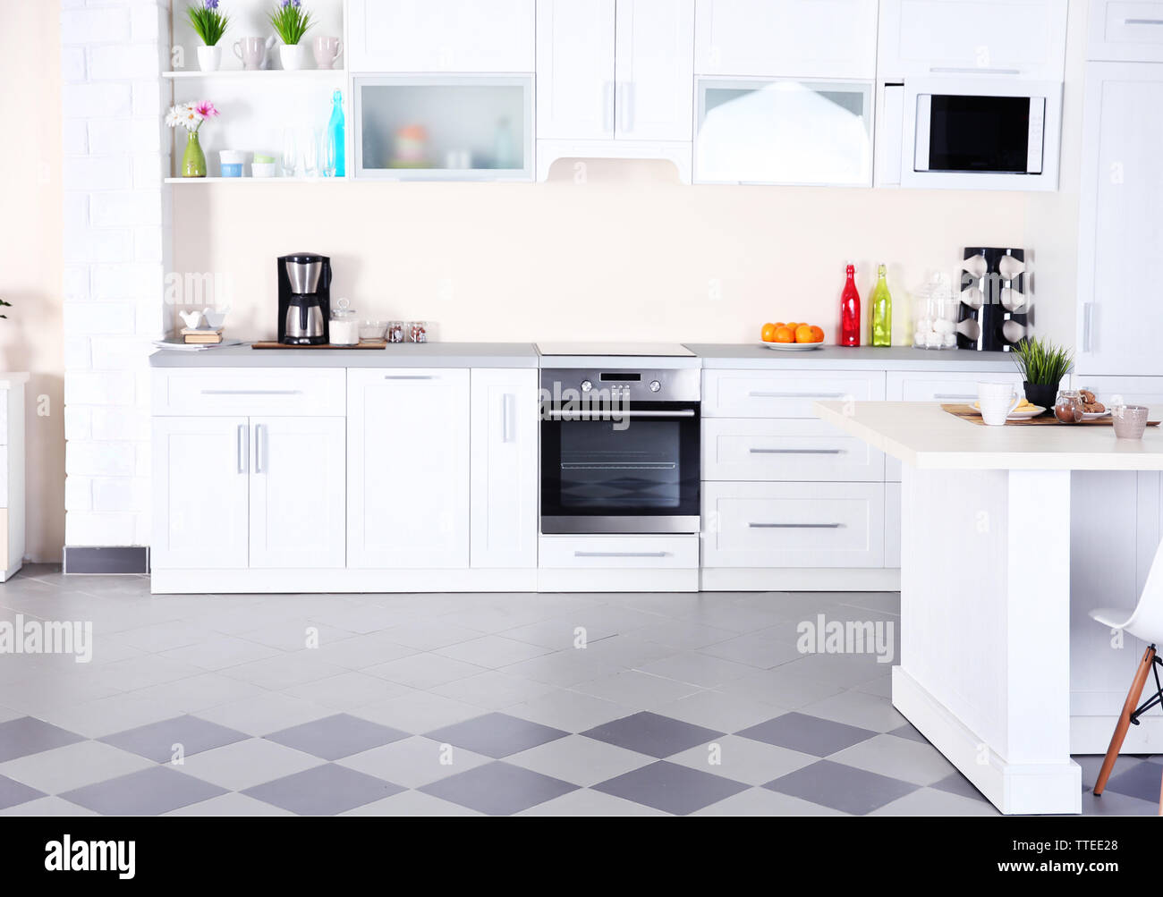 New modern kitchen interior Stock Photo - Alamy
