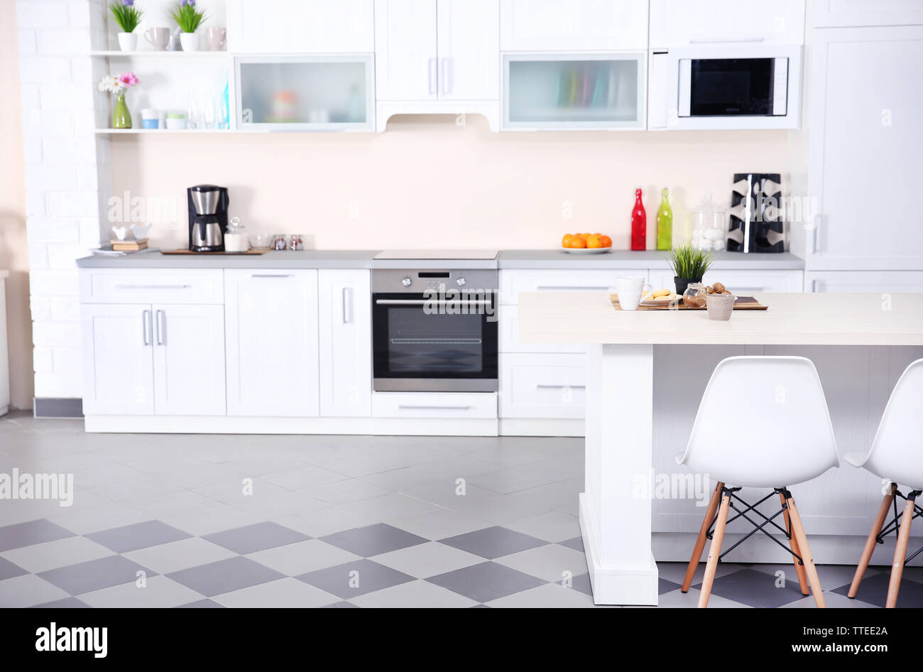 New modern kitchen interior Stock Photo - Alamy