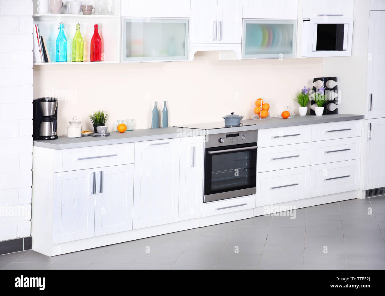 New modern kitchen interior Stock Photo - Alamy