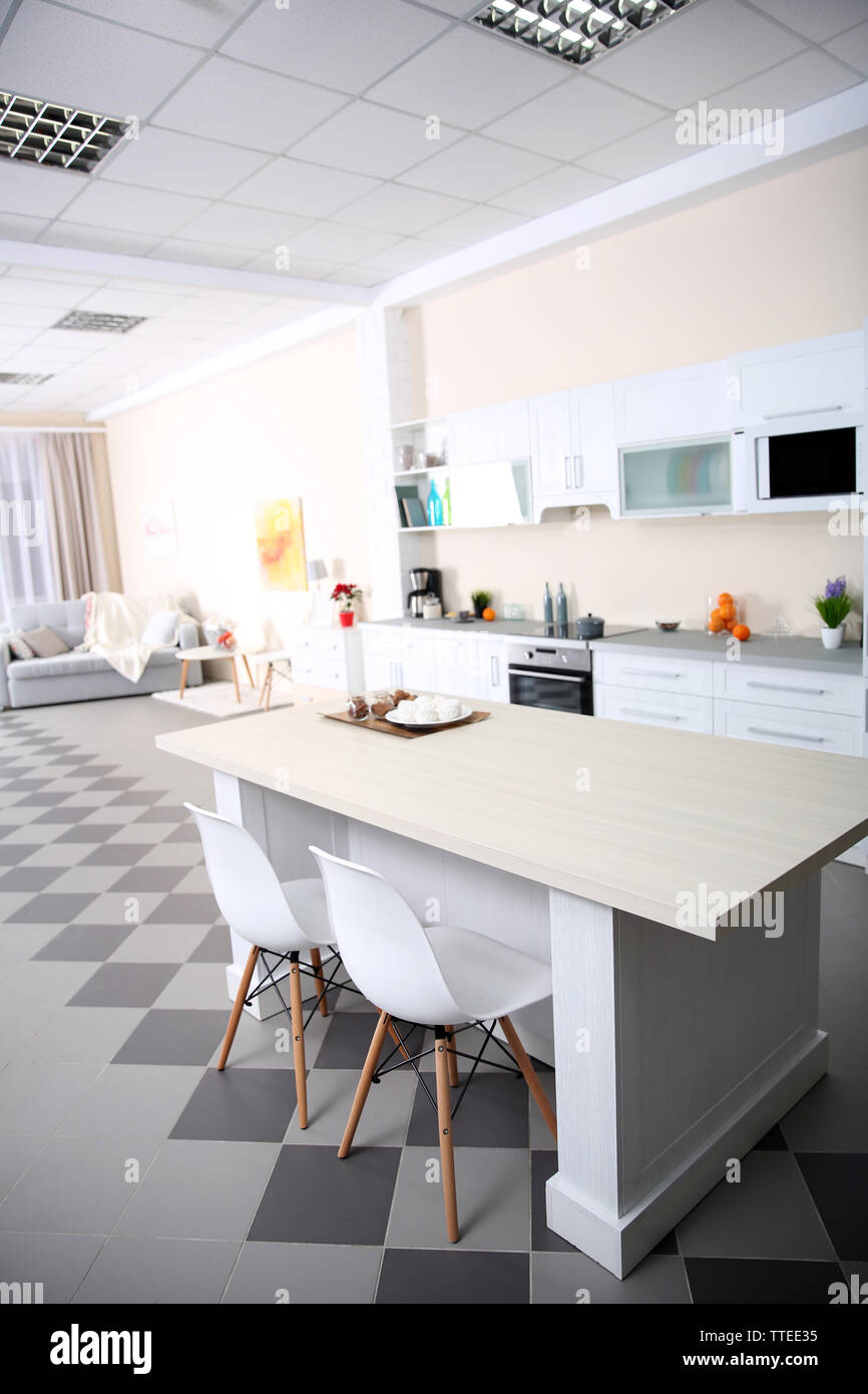 New modern kitchen interior Stock Photo - Alamy