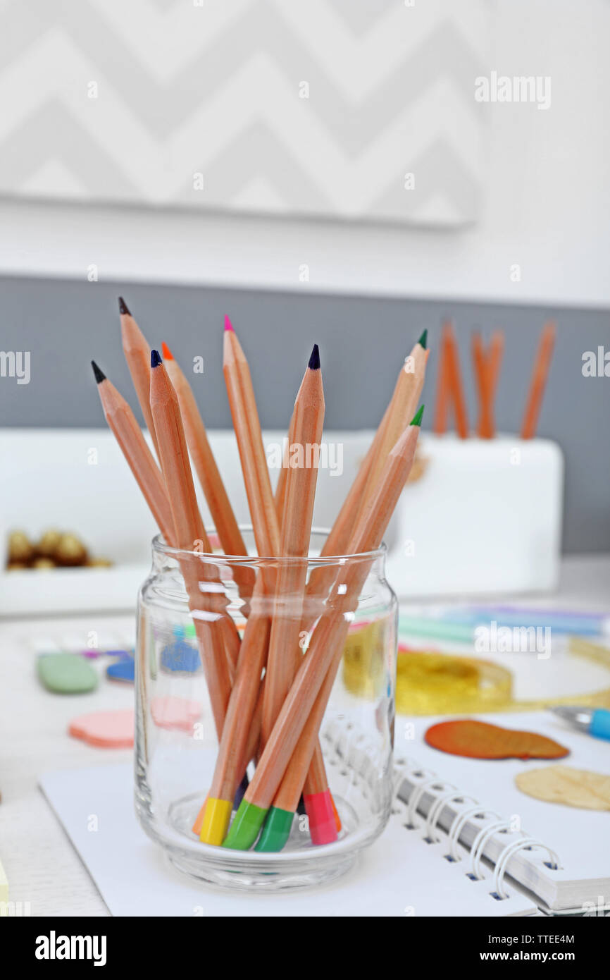 Decorated coloured pencil hi-res stock photography and images - Alamy