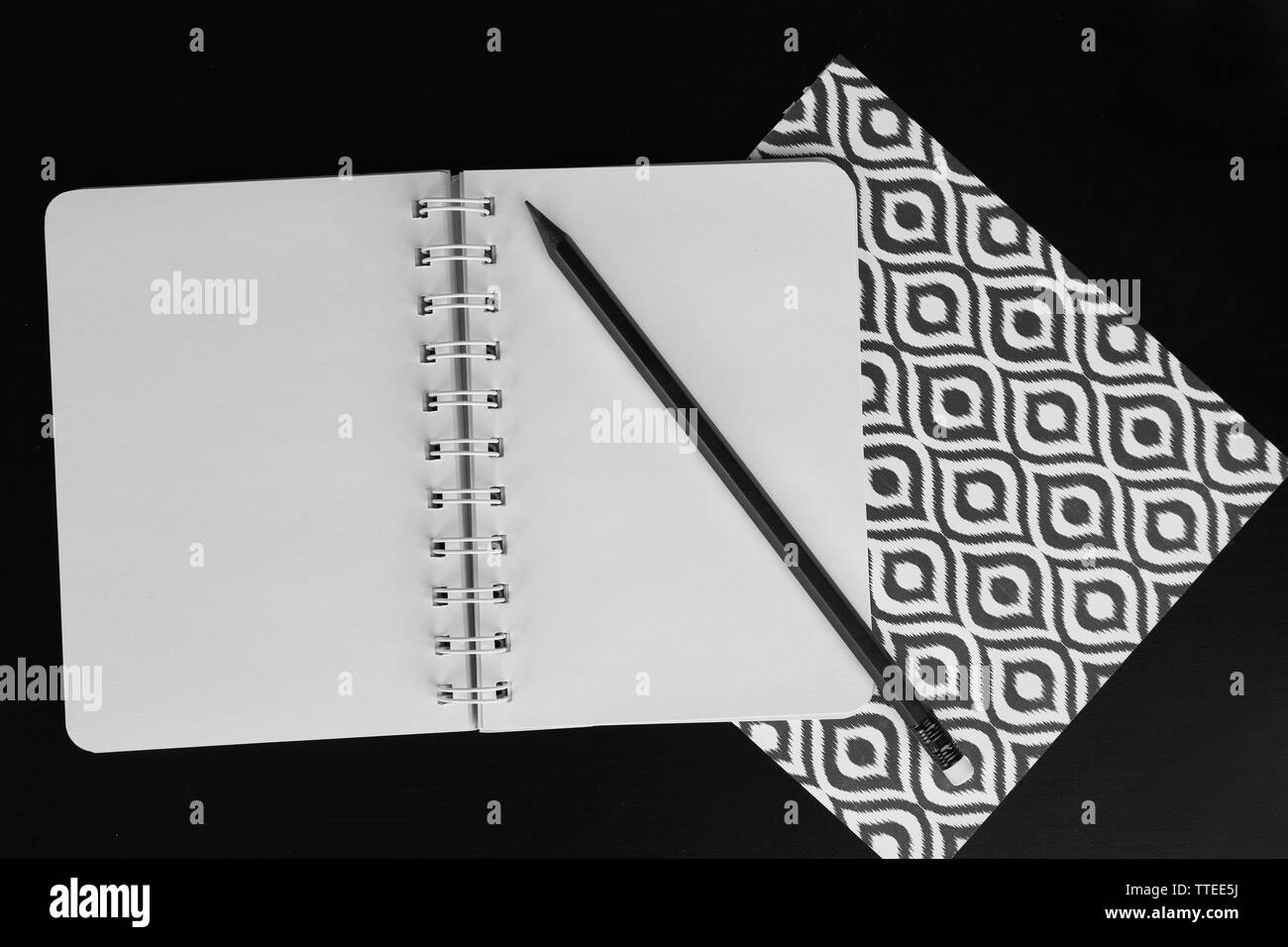 Decorative notebook Black and White Stock Photos & Images - Alamy