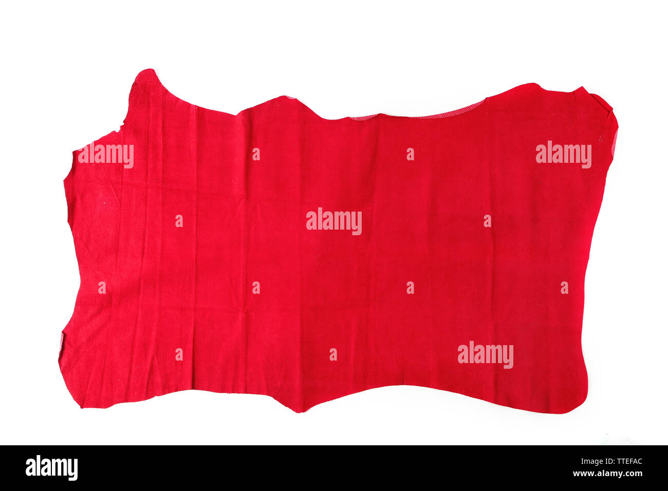 Red piece of cloth, isolated on white Stock Photo - Alamy