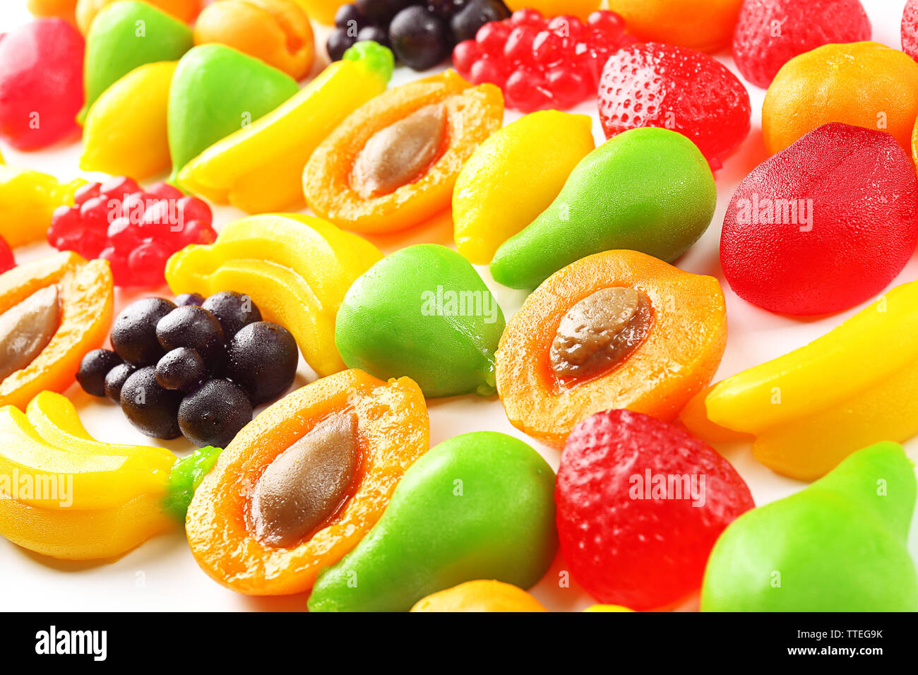 Fruit jelly candies closeup Stock Photo - Alamy