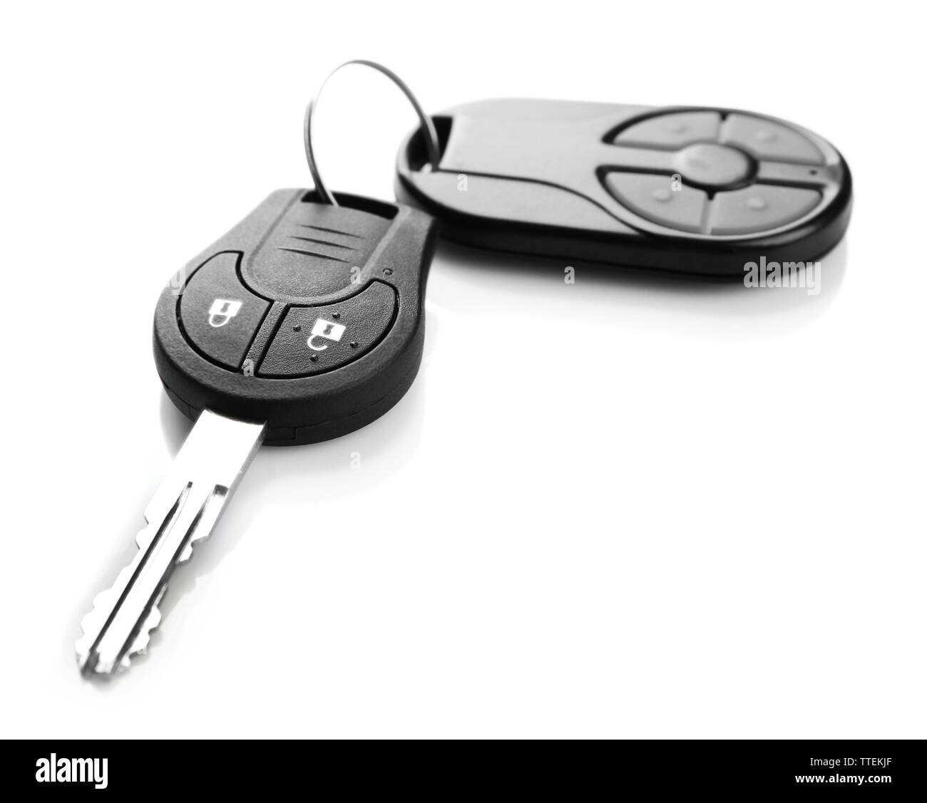 Car key isolated on white background Stock Photo - Alamy