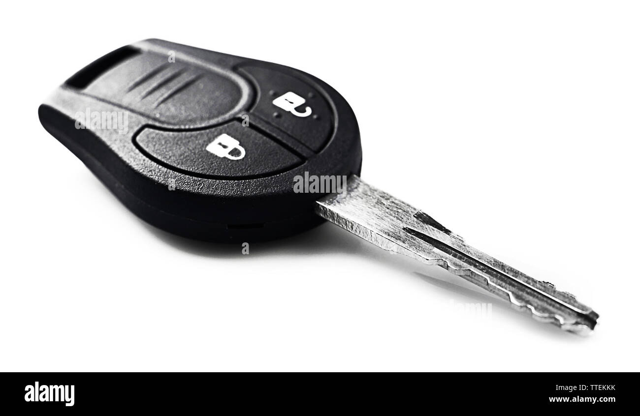 Car key isolated on white background Stock Photo - Alamy