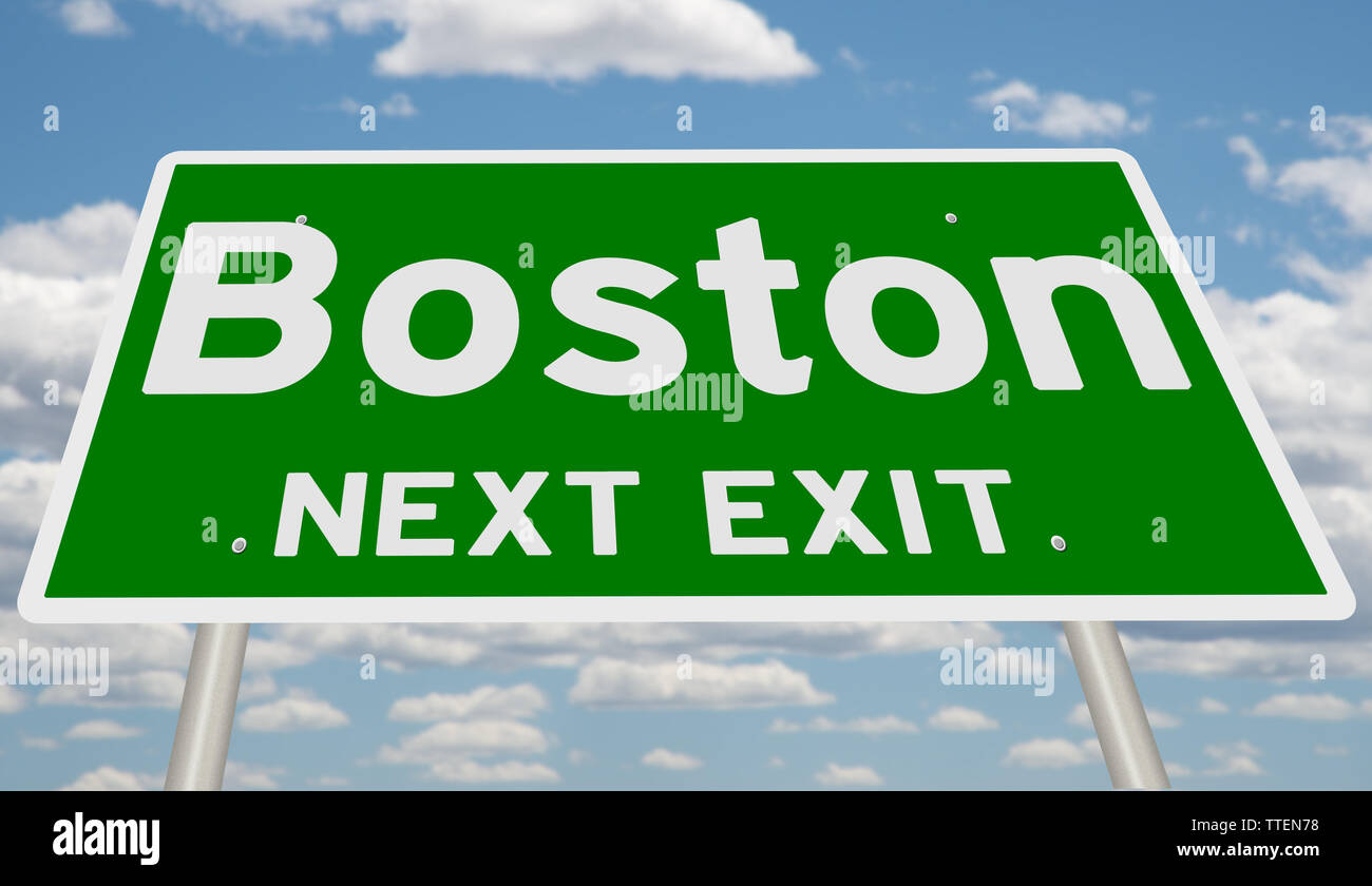Highway interstate sign boston hi-res stock photography and images - Alamy