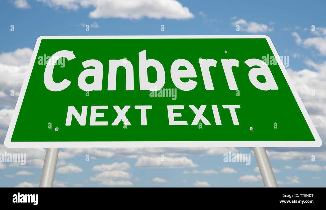 Canberra road sign hi-res stock photography and images - Alamy