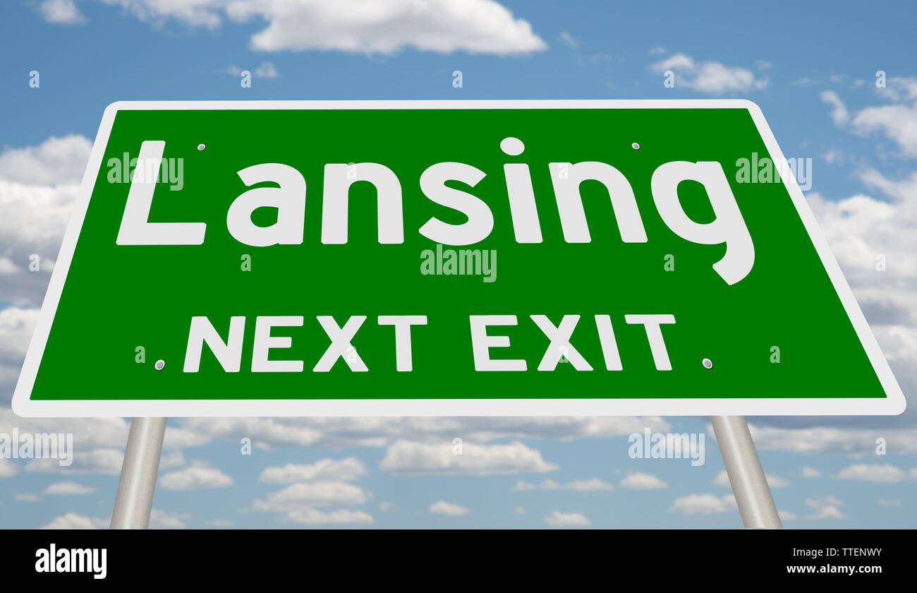 Lansing road sign hi-res stock photography and images - Alamy
