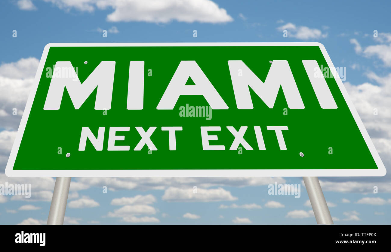 Interstate highway sign miami hi-res stock photography and images - Alamy