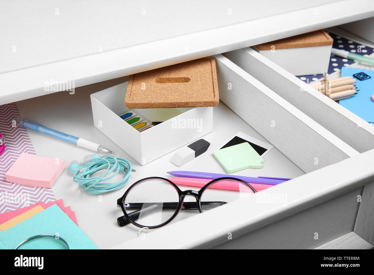 Drawing office desk wooden drawer hi-res stock photography and images ...